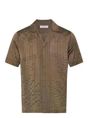 Orlebar Brown Maitan Villa Stripe Shirt - Brown