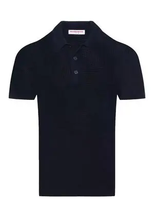 Orlebar Brown Keeling Open-knit Polo Shirt - Blue
