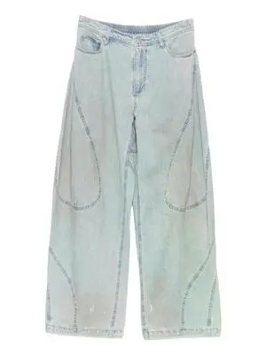 CROQUIS Conch-leg Panelled Jeans - Blue