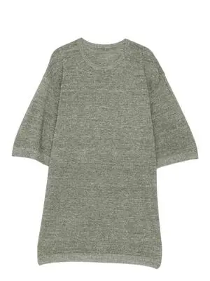 LESS Short Sleeve Marl Pattern T-shirt - Green