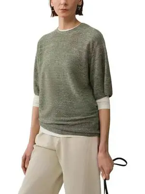 LESS LESS Short Sleeve Marl Pattern T-Shirt
