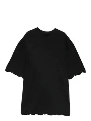 JNBY Lace-trim Embroidered T-shirt - Black