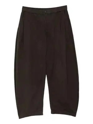 CROQUIS Curved-leg Trousers - Brown