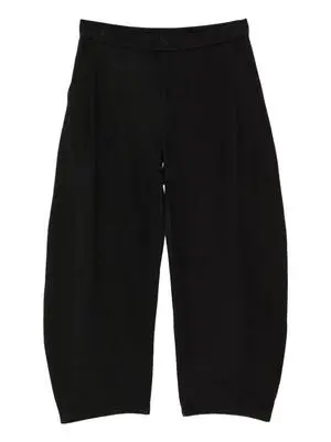 CROQUIS Curved-leg Trousers - Black