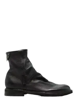 A.S.98 A.S.98 Ruched Leather Ankle Boots