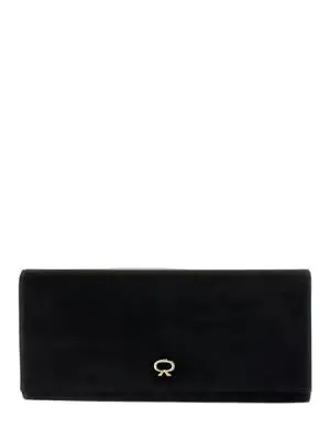 GIANVITO ROSSI Monica Suede Clutch Bag - Black