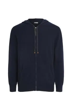 N.peal Cashmere Zip-up Hoodie - Navy