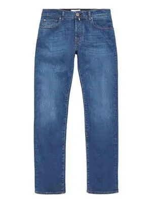 Jacob Cohen Limited Edition Tapered Jeans With Pony Hair Patch - Blue