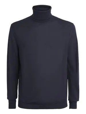 Jacob Cohen Wool-silk Rollneck Jumper - Beige