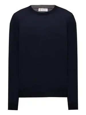 Brunello Cucinelli Maglia In Lana - Blue