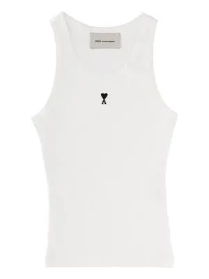 AMI Paris Top Con Logo - White