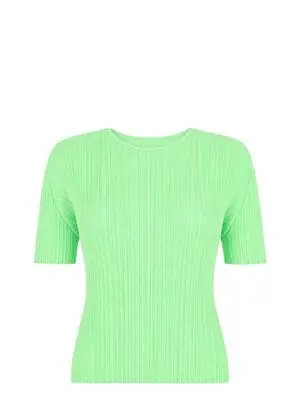 Issey Miyake Short Sleeve Top - Green