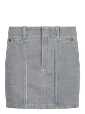 Fendi Logo Detail Mini Skirt - Denim