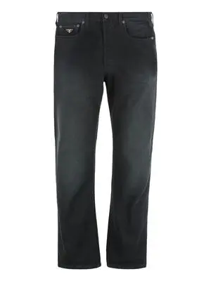 Prada Straight-leg Jeans With Engraved Logo Hardware - Black