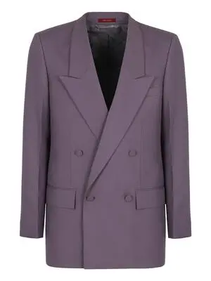 Gucci Double-breasted Oversized Blazer Jacket - Purple