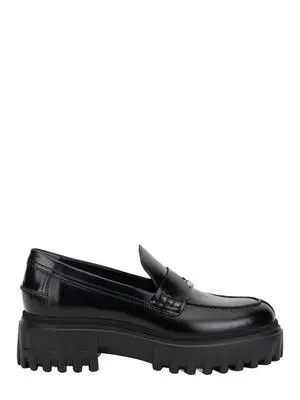 HOGAN HOGAN Leather Slip-On Loafers With Thick Sole