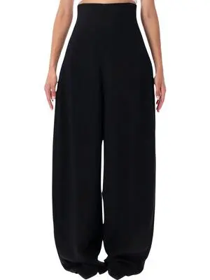 Alaïa High-rise Sculptural Wide-leg Trousers - Nero