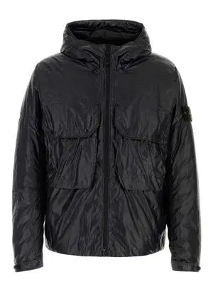 Stone Island Short Parka Jacket - Black