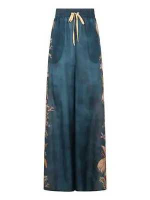 Zimmermann Ascension Linen Trousers - Blue