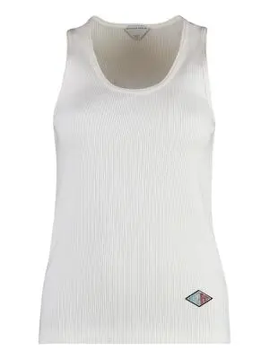 BOTTEGA VENETA BOTTEGA VENETA Ribbed Stretch Cotton Tank Top