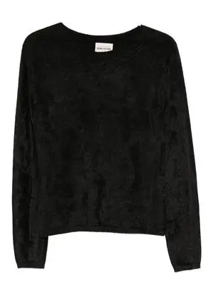 SEMICOUTURE Lettice Crewneck Sweater - Black