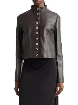 Altuzarra Dixon Leather Jacket - Fudge