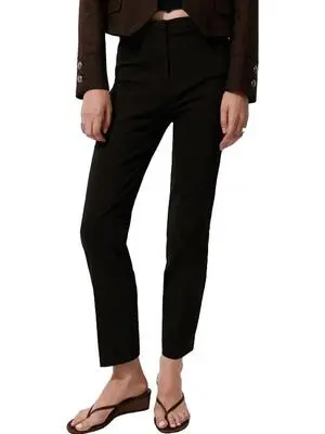 MANGO Crop Straight Leg Pants