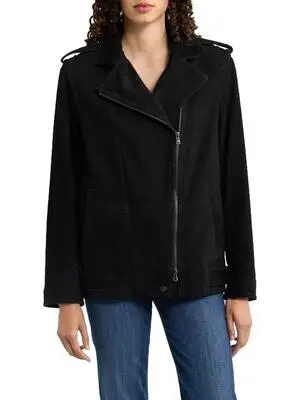 Kobi Halperin Priscilla Suede Zip-up Jacket - Black