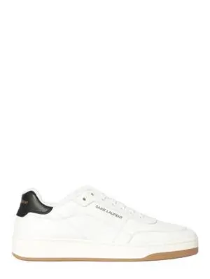 Saint Laurent Leather Sneakers - White