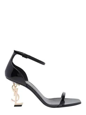 Saint Laurent Strappy Heeled Sandal With Heel - Black