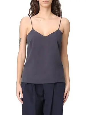 Max Mara Spaghetti Strap V-neck Top - Gray