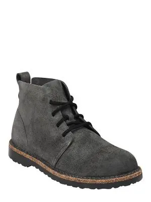 BIRKENSTOCK Birkenstock Uppsala Mid Suede Leather Lace Up Boots Charcoal