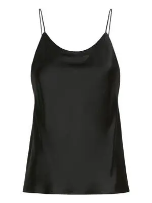 Max Mara Silk Satin Top Black