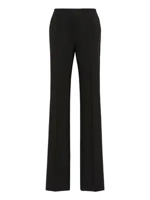 Max Mara Slim-fit Wool Cloth Trousers - Black