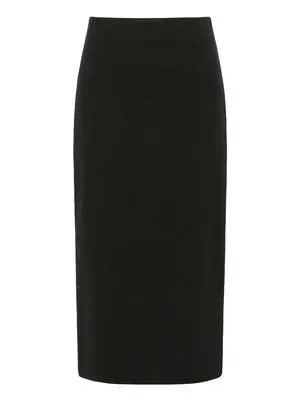 Max Mara Max Mara Jacquard Jersey Midi Skirt Black