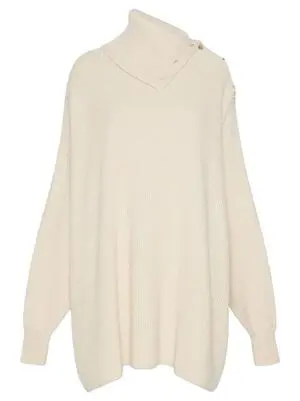 Max Mara Oversized Wool And Cashmere Dress - Beige