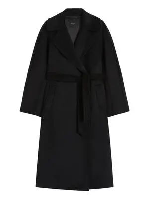 Max Mara Double-breasted Wool Coat - Black