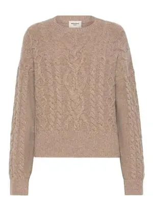 Max Mara Cable Knit Wool Yarn Jumper - Hazelnut Brown