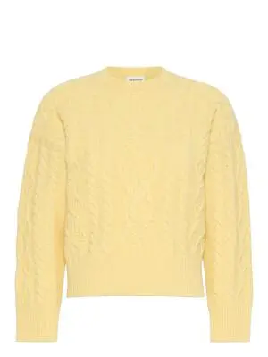 Max Mara Cable Knit Wool Yarn Jumper - Honey