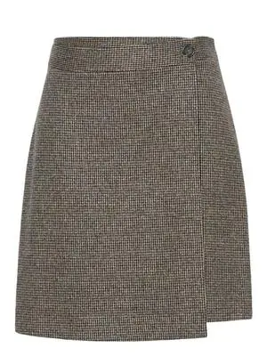Max Mara Short Culottes In Micro Jacquard Jersey - Brown