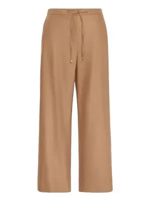 Max Mara Stretch Wool Flannel Joggers - Camel