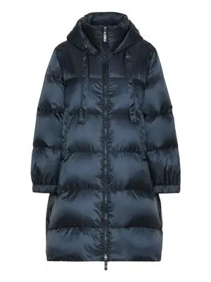 Max Mara Roomy Midi Puffer In Water-repellent Quilted Fabric - Midnightblue