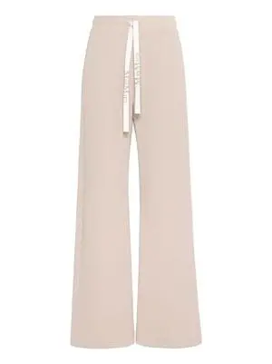 MAX MARA Max Mara Wide Leg Double Cotton Jersey Trousers
