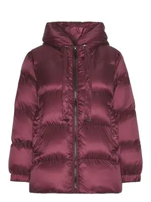Max Mara Roomy Puffer Jacket In Water-repellent Plain-weave Fabric - Bordeaux