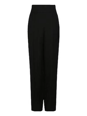 FERRAGAMO High-waisted Wide-leg Trousers - Black