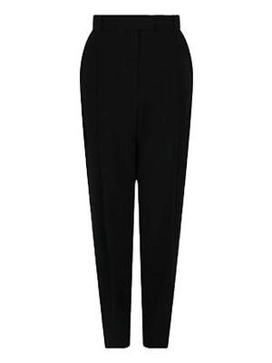 Alexander McQueen Pleated Wool Trousers - Black