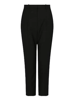 Alexander McQueen High-waisted Wool Trousers - Black