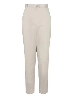 FERRAGAMO Tailored Cotton-blend Tapered Trousers - Light Grey