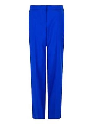 Alexander McQueen Wide Leg Wool Trousers - Blue
