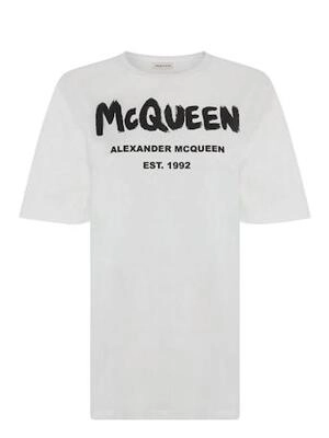 Alexander McQueen Graffiti T-shirt - White